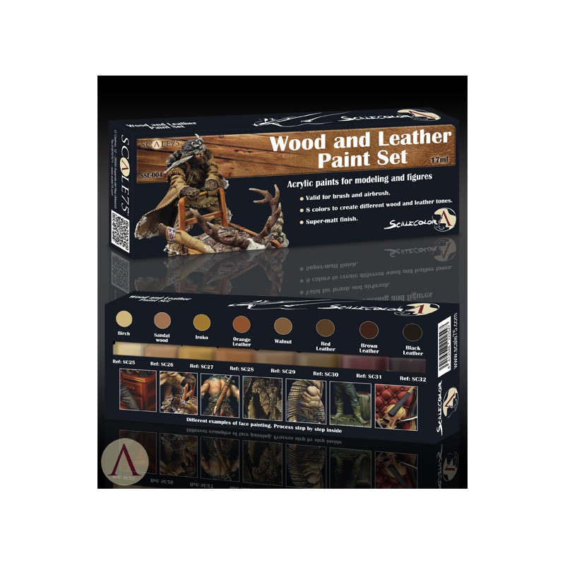 Scale 75: Scalecolor - Wood And Leather Paint Set
