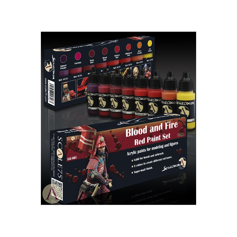 Scale 75: Scalecolor - Blood And Fire Red Paint Set