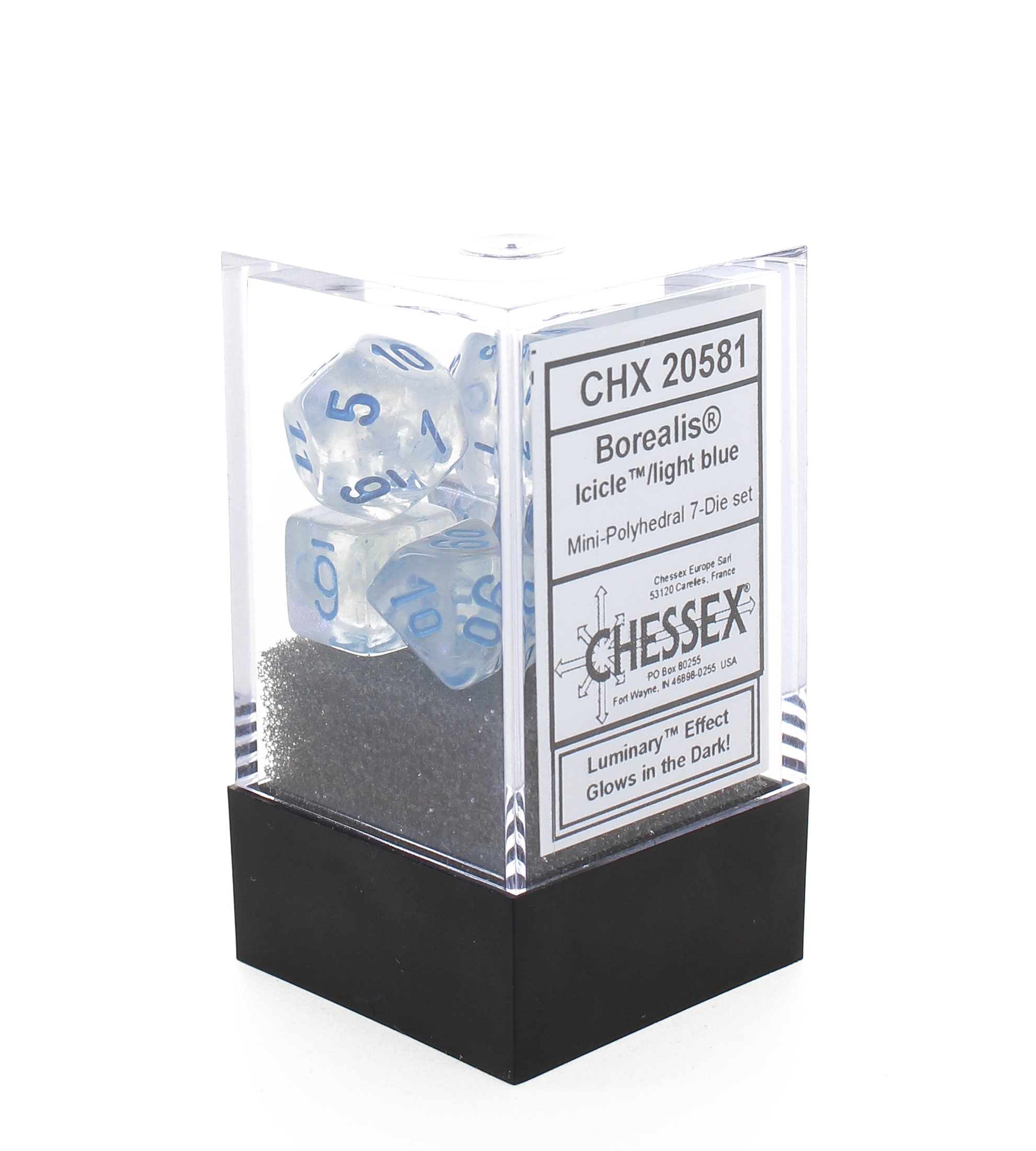 7-set Cube Mini Borealis Luminary Icicle with Light Blue