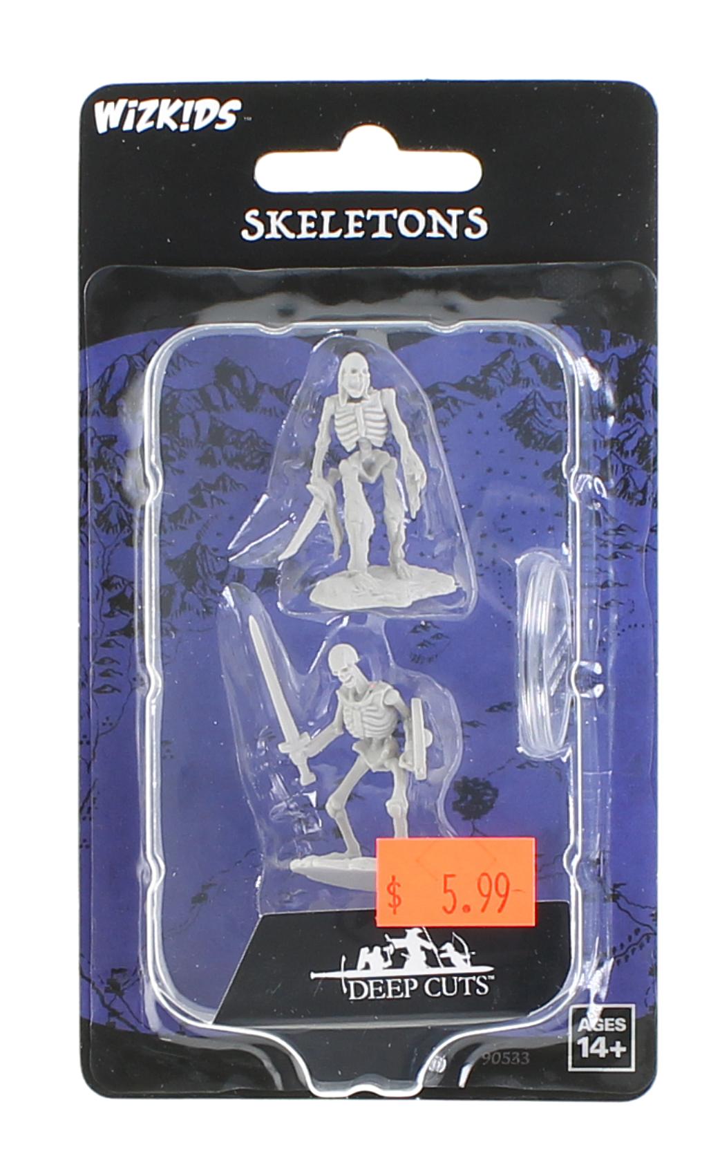 WizKids Deep Cuts Unpainted Miniatures: Skeletons