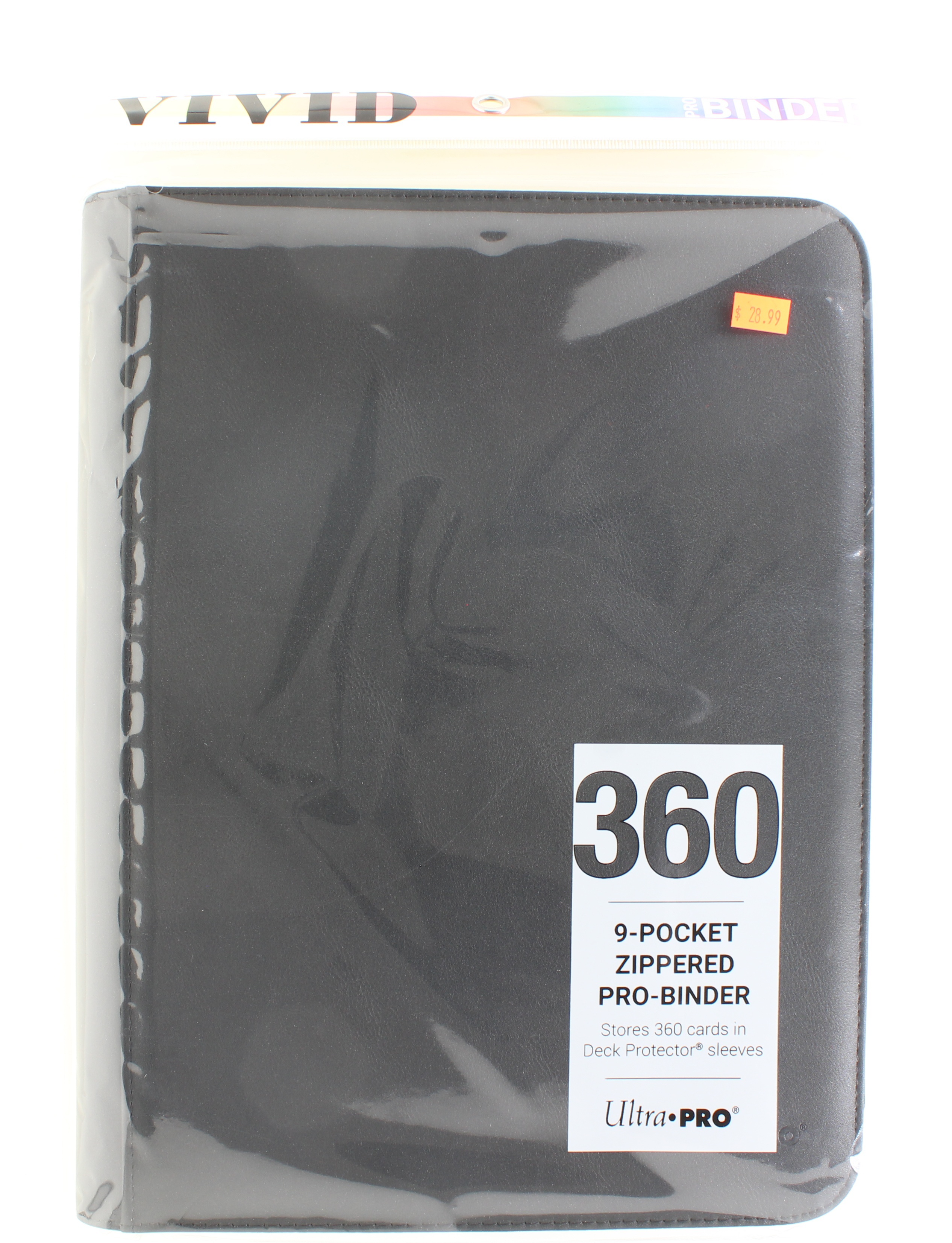 UP 9-pocket Zippered Pro Binder Vivid Black
