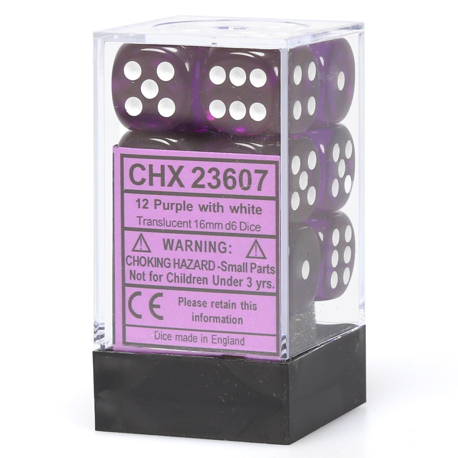 Chessex 16mm Dice Block: Translucent - Purple